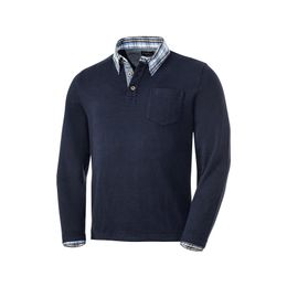 HENSON&HENSON Henson&Henson Herren Pullover mit Hemdkragen