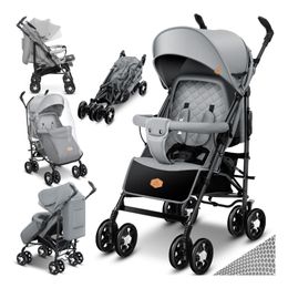 Kidiz® Kinderwagen City-Pro Buggy Kinderbuggy klappbar Liegebuggy Sportwagen Faltbar 360° 6-Zoll-Rädern Inkl. Moskitonetz , Fußsack und Regenverdeck zusammenklappbar Schlaffunktion