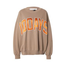10DAYS Sweatshirt Damen Gr&ouml;&szlig;e L honig / taupe / wei&szlig;