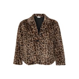 Only Carmakoma Jacke 'CARMERLIT' Damen Gr&ouml;&szlig;e 7XL beige / braun / schwarz Sommerjacke