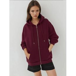Hiccup Sweatjacke Damen Gr&ouml;&szlig;e S burgunder