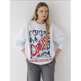 Hiccup Sweatshirt Damen Gr&ouml;&szlig;e M marine / rot / eierschale