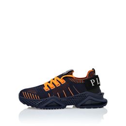 Philipp Plein Sneaker Herren Gr&ouml;&szlig;e 40 dunkelblau / orange / wei&szlig;