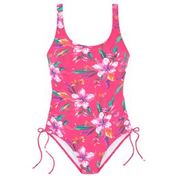 Lascana Badeanzug 'Malia' Damen Gr&ouml;&szlig;e S jade / lila / orange / pink