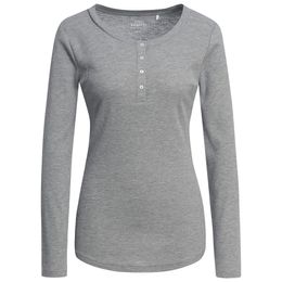 Gina Benotti Damen Loungewear-Shirt mit Knopfleiste