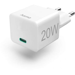 Hama 201650 Mini USB-C Schnellladegerät 20W weiß