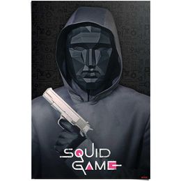 Poster Reinders "Squid Game - front man", rot (farbe bild(er): rot), B:61cm H:91,5cm T:0,1cm, Papier, Bilder