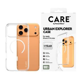 CARE BY PANZERGLASS Handyhülle "Urban Explorer Case für Apple iPhone 17 Pro Max", transparent, Apple iPhone 17 Pro Max, Hüllen, Backcover, Schutzhülle, Handyschutzhülle, Case, Schutzcase, stoßfest