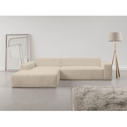 Ecksofa WERK2 "Zeus-XL, Mega-Sofa mit gro&szlig;er Sitztiefe, Stellma&szlig;e 311cm x 210cm", beige (natur), B:311cm H:70cm T:210cm, 90% Polyester, 10% Nylon, Sofas, Ecksofa, Curvy Trend Garnitur mit urbaner Optik, bequem, Big-Sofa, L-Form