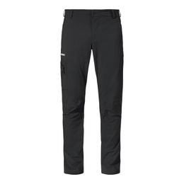 Schöffel Funktionshose SCHÖFFEL "PANTS FOLKSTONE", Herren, Gr. 56, N-Gr, schwarz, Obermaterial: 89% Nylon, 11% Elasthan, Hosen, mit verstellbarem Hüftbund