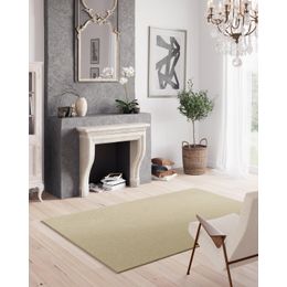 Teppich "MELLOW, Made in Belgium", beige, B:160cm H:19mm L:230cm, Polyester, PRIMAFLOR-IDEEN IN TEXTIL, Teppiche, Teppich, Uni Farben, weicher Flor, waschbar