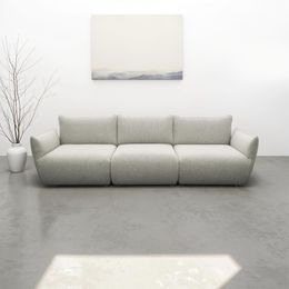 Big-Sofa DOMO collection "Bristol in 2 Breiten, Taschenfederkern f&uuml;r hohen Sitzkomfort", beige (beige, gr&uuml;n), B:276cm H:79cm T:102cm, 100% Polyester, Sofas, Big-Sofa, Breite 276cm. Pflegeleichter Strukturstoff