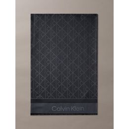 Modetuch Calvin Klein "TONAL AOP MODAL LW SQUARE SCARF", Herren, schwarz, Web, Kunstfaser, gemustert, mehrfarbig, Modetücher, Perfekt für den Alltag