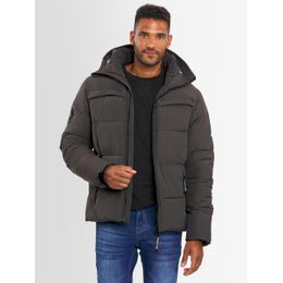 Winterjacke Alessandro Salvarini "ASDiego", Herren, Gr. S, grau (dunkelgrau), Obermaterial: 55% Baumwolle, 45% Polyamid. Innenseite: 100% Polyester, Jacken Winterjacke, mit extra hohem Kragen und vielen Taschen