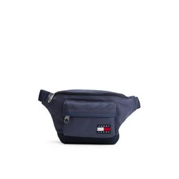 Bauchtasche Tommy Jeans "TJM ESS DAILY BUMBAG", Damen, Gr. B/H/T: 24cm x 20cm x 8cm, blau (navy), Lederimitat, Textil, unifarben mit Farbeinsatz, Taschen, Men Crossbody, Minibag mit zwei Reißverschlusstaschen