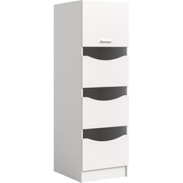 Wäscheschrank Welltime "FALAS, TOPSELLER, Höhe 195 cm, 4 Klappen, Wäscheorganizer", weiß nb, B:60cm H:195cm T:68cm, Spanplatte, Schränke, Universalschrank, Mehrzweckschrank, Badezimmer, Hauswirtschaftsschrank