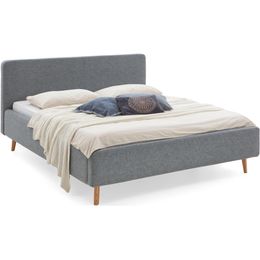 Meise M&ouml;bel Polsterbett MEISE.M&Ouml;BEL "Mattis", blau (t&uuml;rkis), B:161cm H:105cm L:218cm, Bezug Bett: Multicolor (100% Polyester), Betten, Polsterbett, Topseller, wahlweise mit Bettkasten