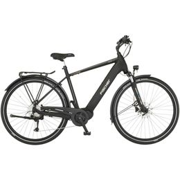 FISCHER BIKE E-Bike FISCHER FAHRRAD "VIATOR 4.2i Herren" Gr. 55, schwarz (schwarz, schwarz), Elektrofahrräder, 55cm, 28 Zoll (71,12cm), Pedelec, Elektrofahrrad für Damen u. Herren