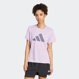 Laufshirt adidas Performance "RUN IT TEE", Damen, Gr. M, powplu, Obermaterial: 100% Polyester, normal, Rundhals, Shirts