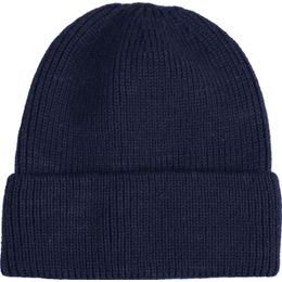 Beanie Capelli New York, Damen, navy, Strick, Materialmix, unifarben, Mützen, Rippstrick, Wollanteil, wärmend