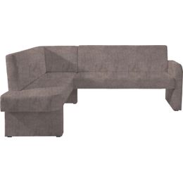 Eckbank Home Affaire "Umag", braun (dunkelbraun (arizona 4412)), B:210cm H:89cm T:160cm, Holzwerkstoff, Massivholz, Polyester, Sitzbänke, Sitz und Rücken gepolstert, verschiedene Qualitäten