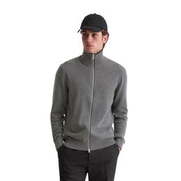 Marc O'Polo MARC O'POLO Herren Cardigangraphite grau melange, Gr. L, Strick, Obermaterial: 54% Baumwolle, 29% Schurwolle, 17% Polyamid, Strickjacken