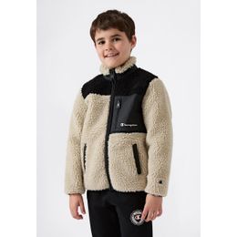 Fleecejacke Champion "Polar Full Zip Top Colorblock", Jungen, Gr. M (140/146), ncb, ncb, nbk, Obermaterial: 100% Polyester, Jacken