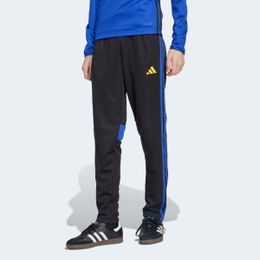 Trainingshose adidas Performance "TIRO ES PNT Y", Jungen, Gr. 164, N-Gr, gelb (schwarz, semi lucid blau, crew gelb), Obermaterial: 100% Polyester, Hosen Trainingshose