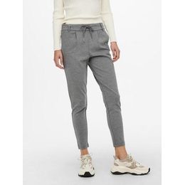 Jogger Pants Only "ONLPOPTRASH LIFE EASY COL PANT PNT NOOS", Damen, Gr. XL (42), L&auml;nge 32, grau (medium grau melange), Milano Rib, Obermaterial: 63% Viskose, 32% Nylon, 5% Elasthan, meliert, unifarben, regular fit lang, Hosen, mit elastischem Bund und Kordelzug
