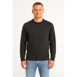 Only & Sons Rundhalspullover ONLY & SONS "ONSTHOMAS REG CREW NECK KNIT - OTL", Damen, Gr. M, grau (dunkelgrau melange detail:melange), Strick, Obermaterial: 74% Polyester, 24% Polyacryl, 2% Elasthan, meliert, regular fit, Rundhals, Pullover Rundhalspullover