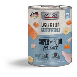 6x800g MAC's Cat Fleischmenü Lachs und Huhn