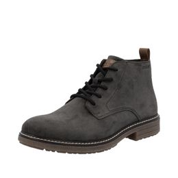 Rieker Damen Schn&uuml;rstiefelette, Gr. 43dunkelgrau, braun, Nubukleder, Schuhe, Schn&uuml;rboots, Workerboots, Profilsohle, mit Anziehlasche