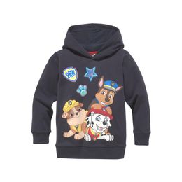 Kapuzensweatshirt PAW PATROL, Jungen, Gr. 104/110, blau (navy), Sweatware, Obermaterial: 95% Baumwolle, 5% Elasthan. Kapuzenfutter: 100% Baumwolle, bedruckt, Basic normal, Rundhals, Rippb&uuml;ndchen, Sweatshirts