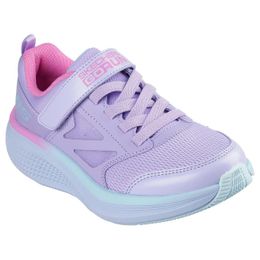 Sneaker Skechers "GO RUN ELEVATE 2.0", Mädchen, Gr. 30, lavendel, Lederimitat, Textil, kontrastfarbene Details, Schuhe, Freizeitschuh mit Klettverschluss, Größenschablone zum Download