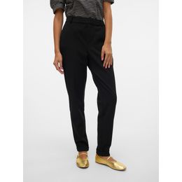 V&eacute;ro Moda Anzughose VERO MODA "VMKAYA MW LOOSE SOLID PANT", Damen, Gr. XXL (44), L&auml;nge 32, schwarz, Web, Obermaterial: 62% Polyester, 33% Viskose, 5% Elasthan, unifarben, l&auml;ssig geschnitten kn&ouml;chellang, Hosen Anzughose