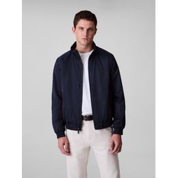 Bomberjacke Calvin Klein Jeans "LS PADDED HARRINGTON JACKET", Herren, Gr. M, schwarz sapphire, Web, Obermaterial: 100% Polyester, unifarben, regular fit normal, Rundhals, eingesetzt elastischer Bund, Jacken Bomberjacke, Mit Rundhalsausschnitt mit Stehkragen