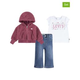 Levi's Kids 3tlg. Outfit in Lila/ Weiß/ Blau - 33% | Größe 80 | Baby-sweatshirts-jacken