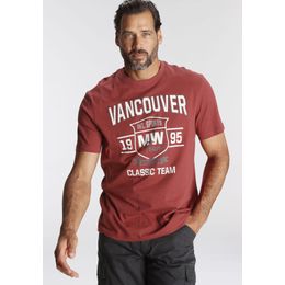 MAN'S WORLD T-Shirt MAN'S WORLD, Herren, Gr. 5XL (72/74), rot, Single Jersey, Obermaterial: 100% Baumwolle, bedruckt, normal, Rundhals, Shirts T-Shirt, Kurzarm, bedruckt, Rundhalsausschnitt, aus Baumwolle