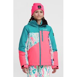 O`Neill O'Neill Ski-/ Snowboardjacke in Pink/ T&uuml;rkis - 58% | Gr&ouml;&szlig;e 176 | Kinder-outdoor-jacken