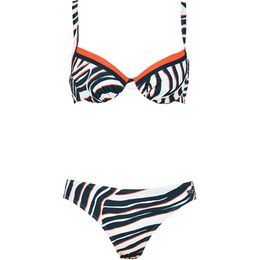 Naturana Bikini in Creme/ Dunkelblau - 67% | Gr&ouml;&szlig;e 36D-Cup | Damen-bademode
