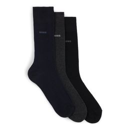 Socken BOSS "3P RS Uni", Herren, Gr. 43-46, bunt, Baumwollmischung, elastisch, Socken