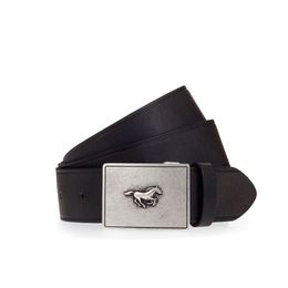 Koppelg&uuml;rtel Mustang, Damen, Gr. 11,5, braun (dunkelbraun), Rindsleder, unifarben, G&uuml;rtel Koppelg&uuml;rtel, Mit charakteristischer Koppelschlie&szlig;e, im Vintage-Look, 4 cm
