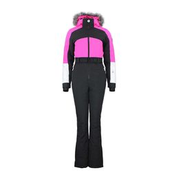 Peak Mountain Ski-/ Snowboardoverall "Arctico" in Schwarz/ Pink - 64% | Größe L | Damen-sporthosen