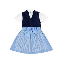 Isartrachten Dirndl in Hellblau/ Dunkelblau - 28% | Größe 152 | Kindertrachtenmode