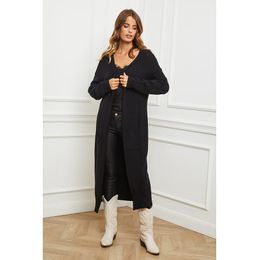So Cachemire Longcardigan "Acor" in Schwarz - 61% | Gr&ouml;&szlig;e M | Damen-pullover-cardigans
