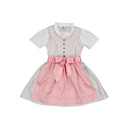 Isartrachten Dirndl in Grau/ Rosa - 43% | Größe 98 | Kindertrachtenmode