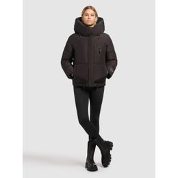 Steppjacke Khujo "PEEKE2", Damen, Gr. L, moody plum, 100% Polyester, unifarben, eingesetzt elastischer Bund mit Windstopper, Jacken