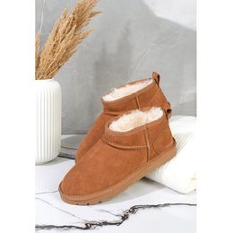 Gooce Leder-Winterboots "Mindy" in Hellbraun - 45% | Größe 38 | Damen-stiefel