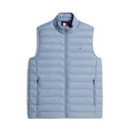 Steppweste Tommy Hilfiger "PACKABLE RECYCLED VEST", Herren, Gr. L, brisk blau, Web, Obermaterial: 100% Polyamid, normal hüftlang, Westen