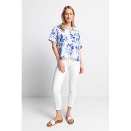 Rich & Royal Rich & Royal Bluse in Wei&szlig;/ Blau - 65% | Gr&ouml;&szlig;e 38 | Damen-blusen